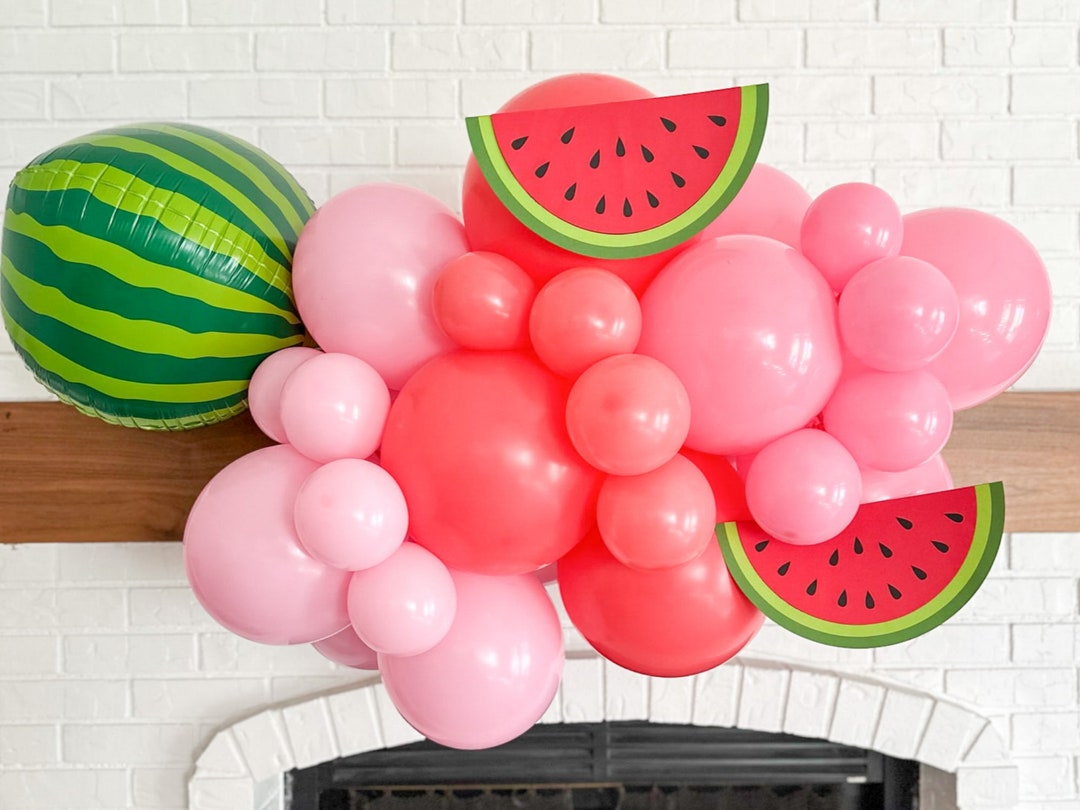 One in a Melon Birthday Party Decorations, Watermelon Balloon Arch Kit ...