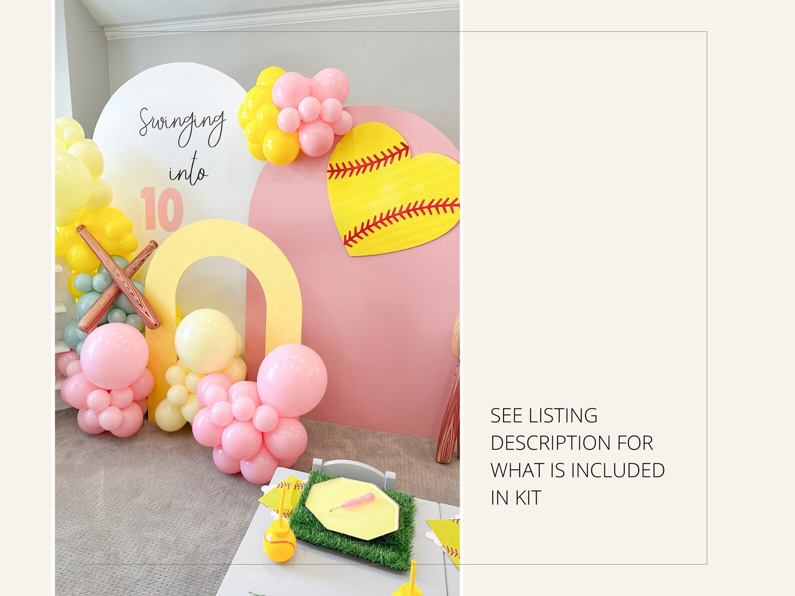 Softball Birthday Party Decorations, Girl Sports Birthday Balloons ...