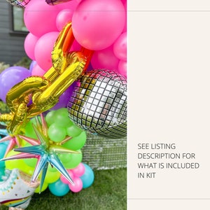 90s Party Decorations, Y2K Theme Birthday Party, Neon 80s Balloon Arch ...