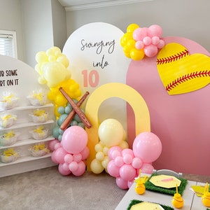 Softball Birthday Party Decorations, Girl Sports Birthday Balloons ...