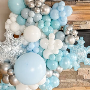 Blue Snowflake Balloon Arch Kit, Frozen Theme Birthday Party ...