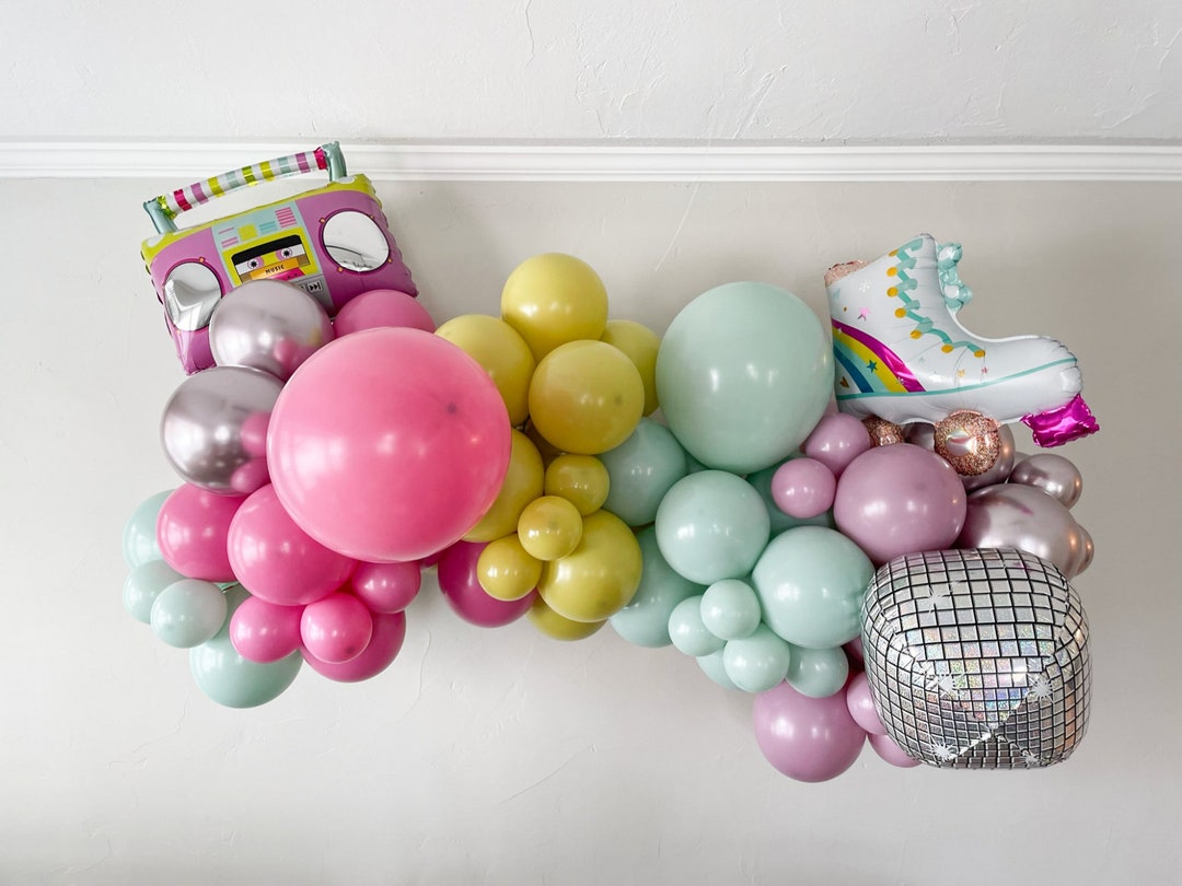 Back to the 90s Balloon Arch, Roller Skate Birthday Party Decorations ...