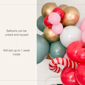 DIY Pastel Christmas Balloon Arch, Candy Cane Balloon Garland, Pink ...