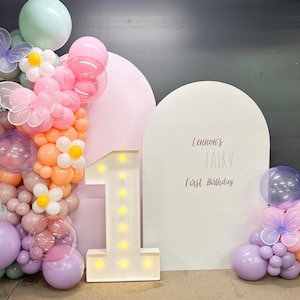 Fairy First Birthday Balloons, Woodland Fairy Balloon Arch, Butterfly ...