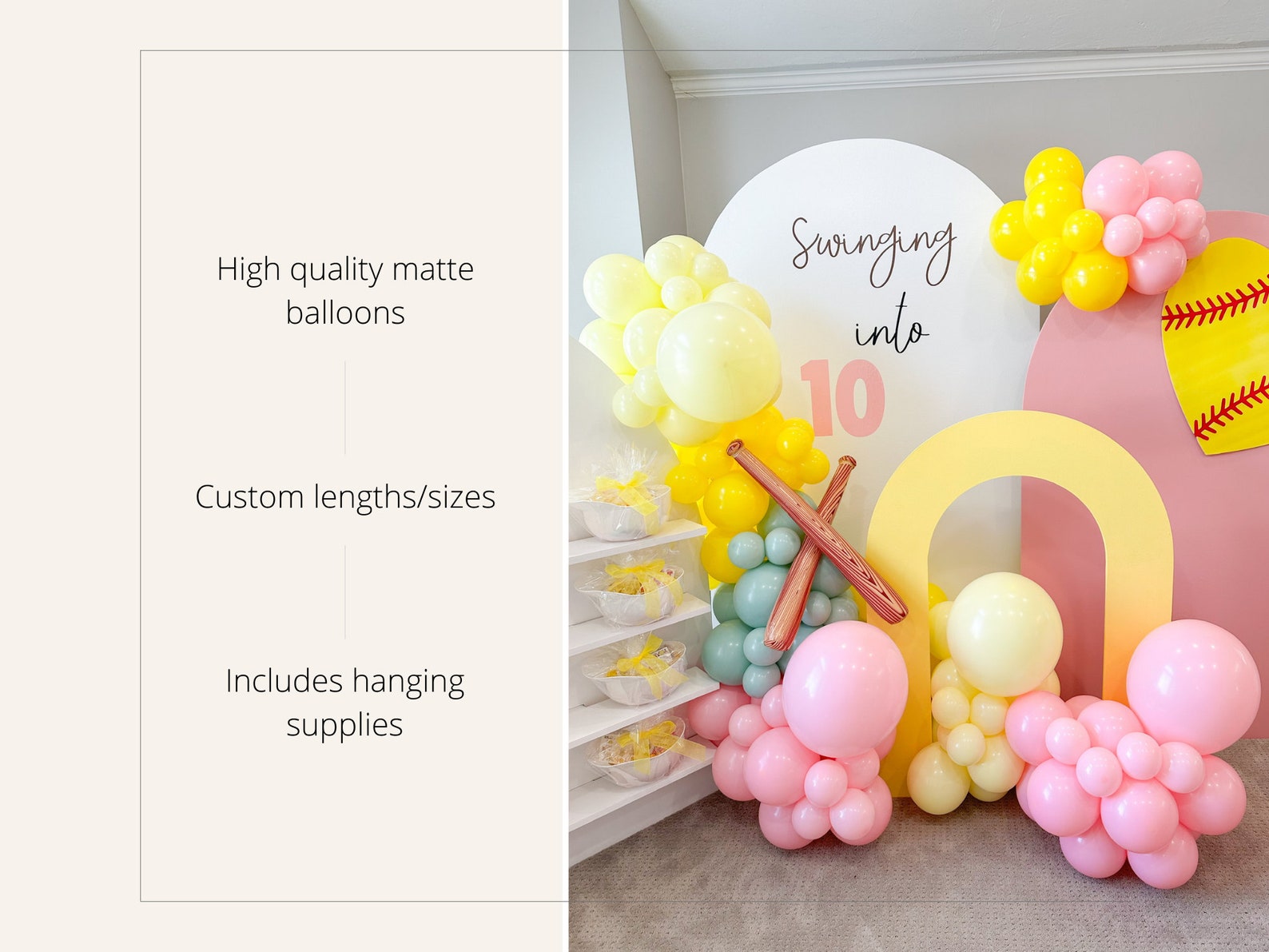 Softball Birthday Party Decorations, Girl Sports Birthday Balloons ...