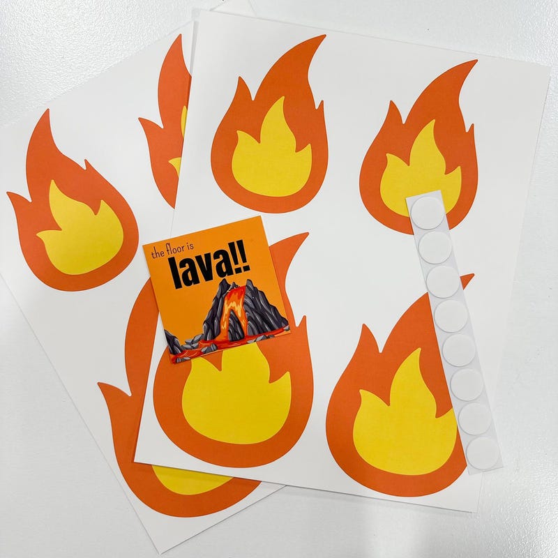 Floor is Lava Printables - Etsy