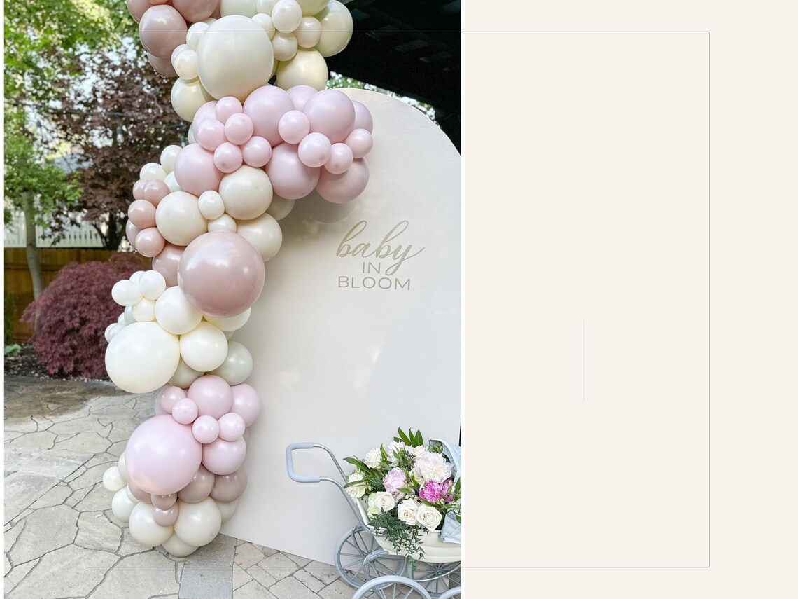 Baby in Bloom Balloon Arch Kit, Baby Shower Decorations, Pink Balloon ...