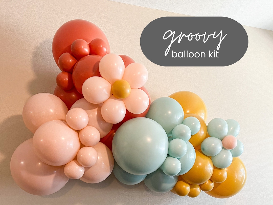 Groovy Balloon Arch, Retro Balloon Garland, Boho Birthday Party ...