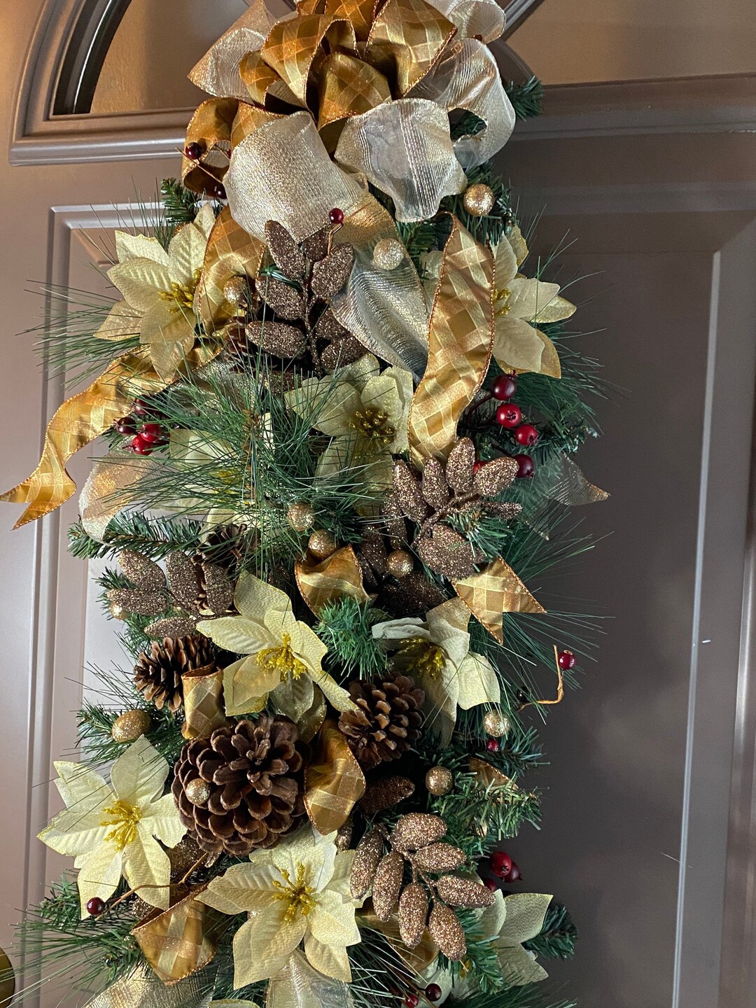 Christmas Swag, Holiday Swag, Front Door Swag, Holiday Wreath, Holiday ...