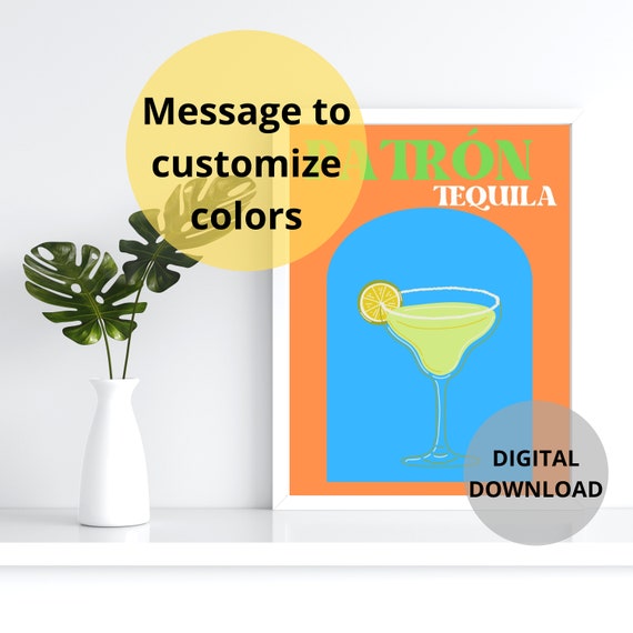 Patron Tequila Wall Art College Poster Fun Print Out - Etsy