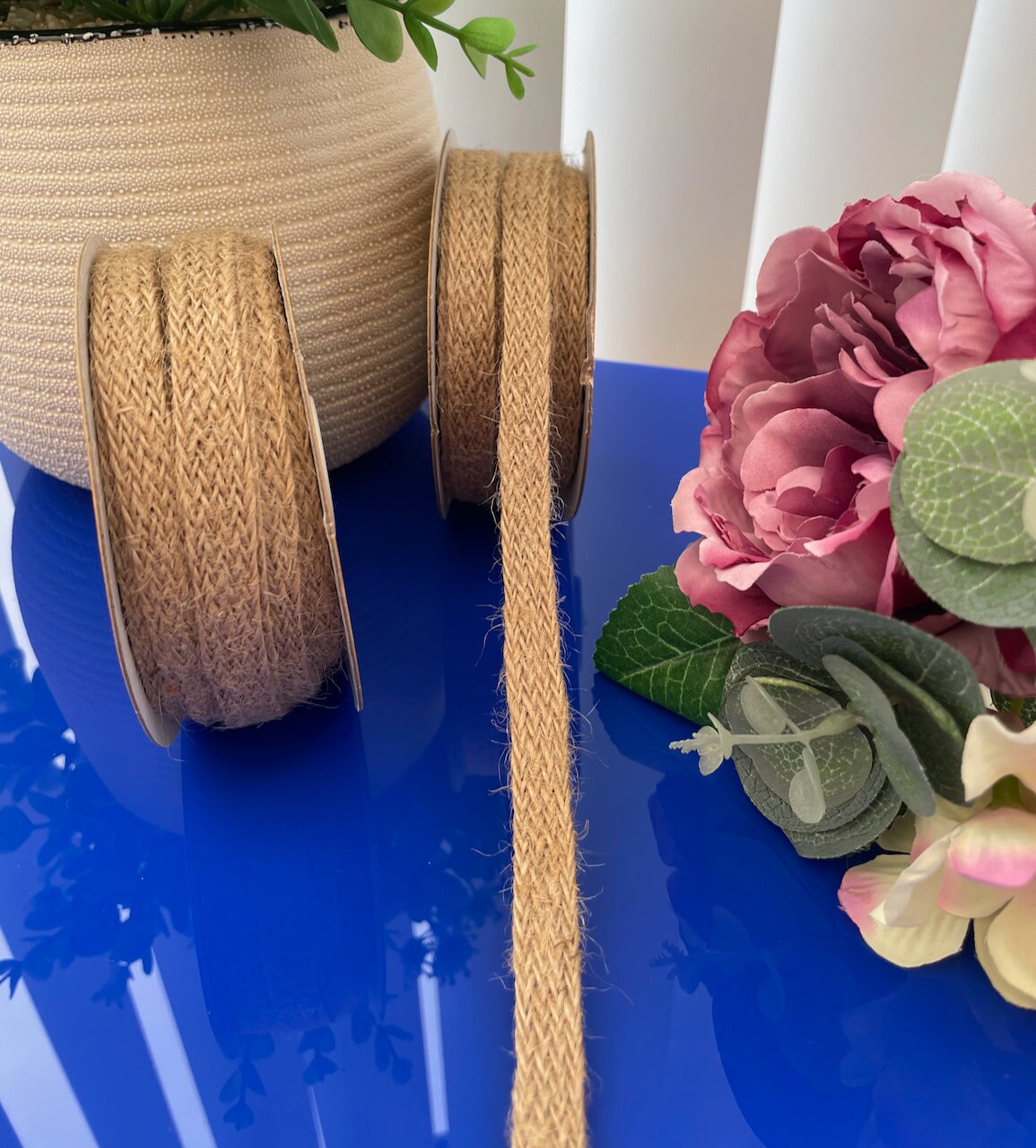 Woven Hessian Ribbon in Assorted Colours 10mm Width Price - Etsy UK