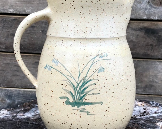 Handmade Ceramic Pitcher, 64oz., Hand Thrown Pottery, Stoneware Pitcher ...
