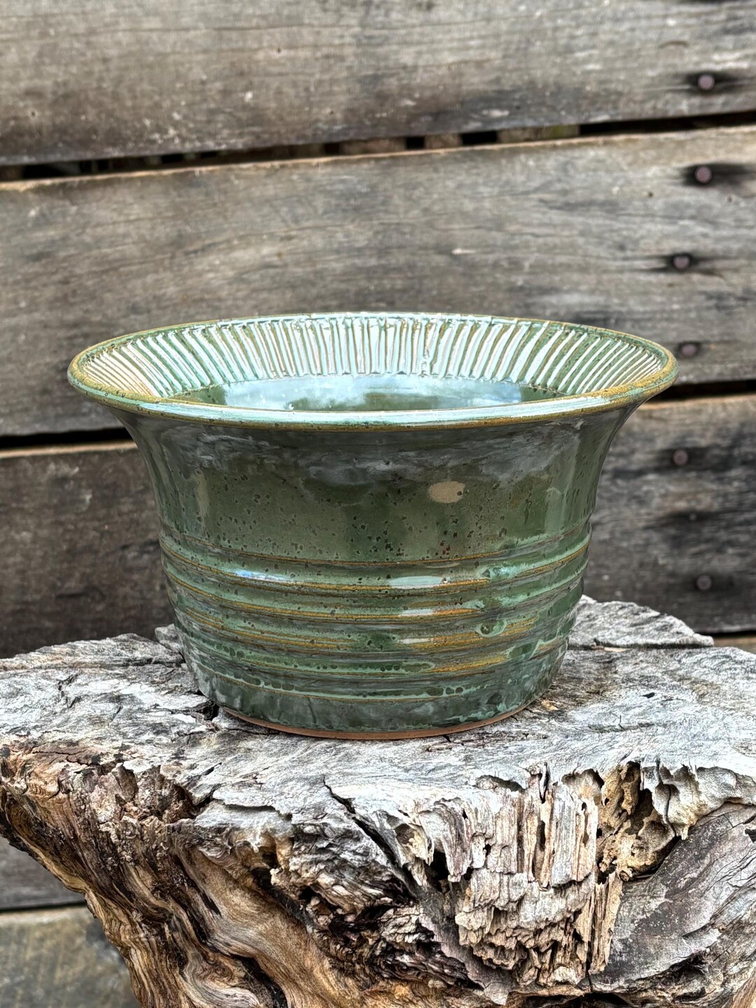 Handmade Ceramic Planter, Decorative Stoneware Pot, Hand Throw Pottery ...
