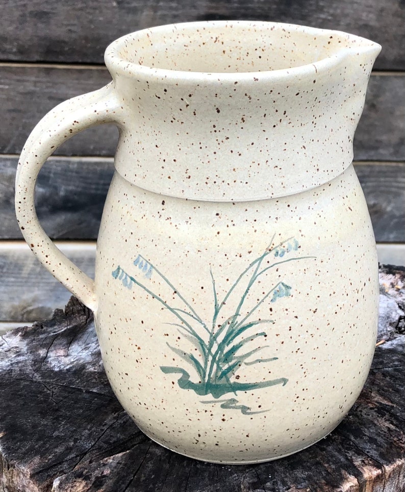 Handmade Ceramic Pitcher, 64oz., Hand Thrown Pottery, Stoneware Pitcher ...