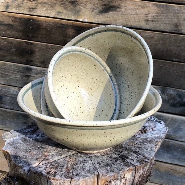 Stoneware Mixing Bowls - Etsy
