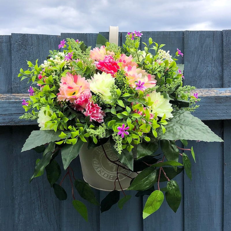 Artificial Fence Flowers - Etsy UK
