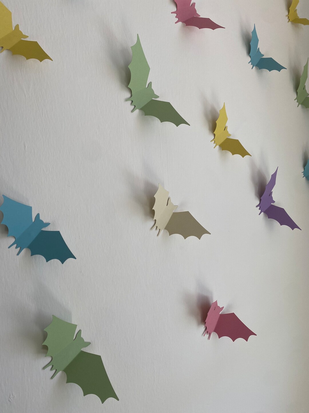 Pastel Halloween Wall Bats Assorted Sizes Spooky Season - Etsy