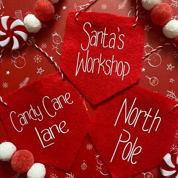 Candy Cane Lane Banner - Etsy