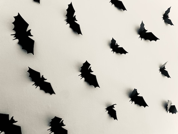 Halloween 3D Wall Bats Assorted Sizes Spooky Halloween Wall - Etsy