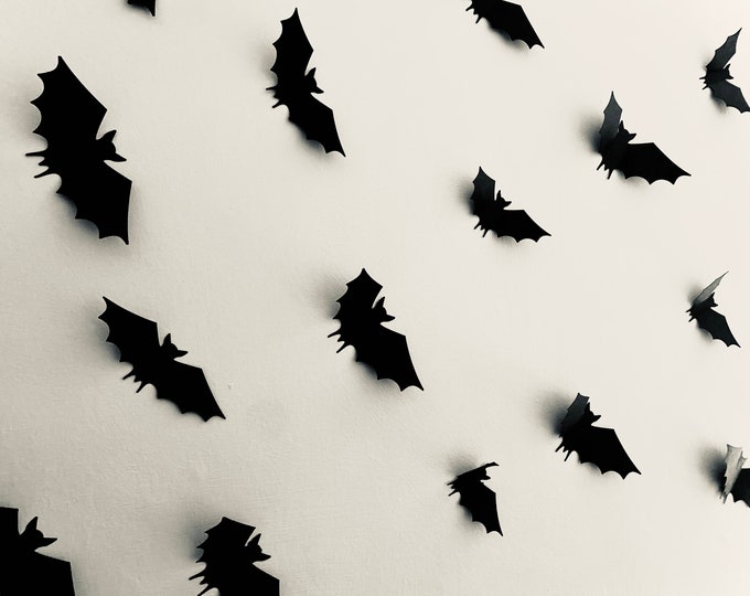 Halloween 3D Wall Bats Assorted Sizes | Bat Decor | Spooky Halloween ...