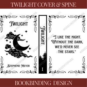 The Twilight Saga + Midnight Sun Bookbinding Cover Designs PNG Files ...