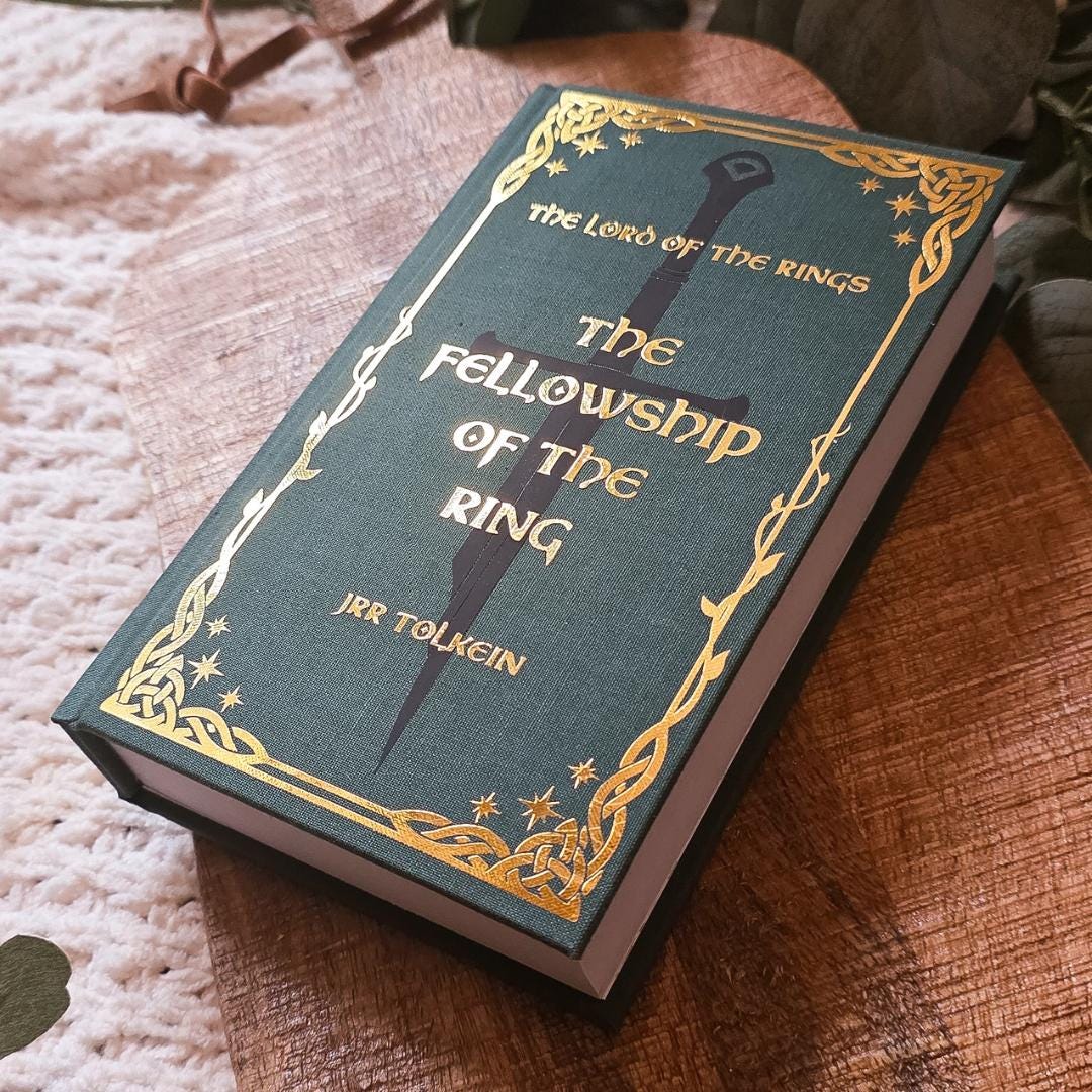 The Lord of the Rings by JRR Tolkien Green and Gold Special Edition - Etsy