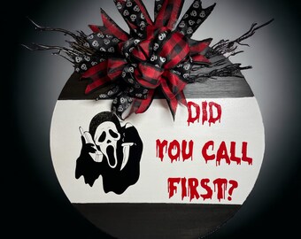 16 Scream Door Hanger Ghostface Door Hanger Halloween Door Hanger ...