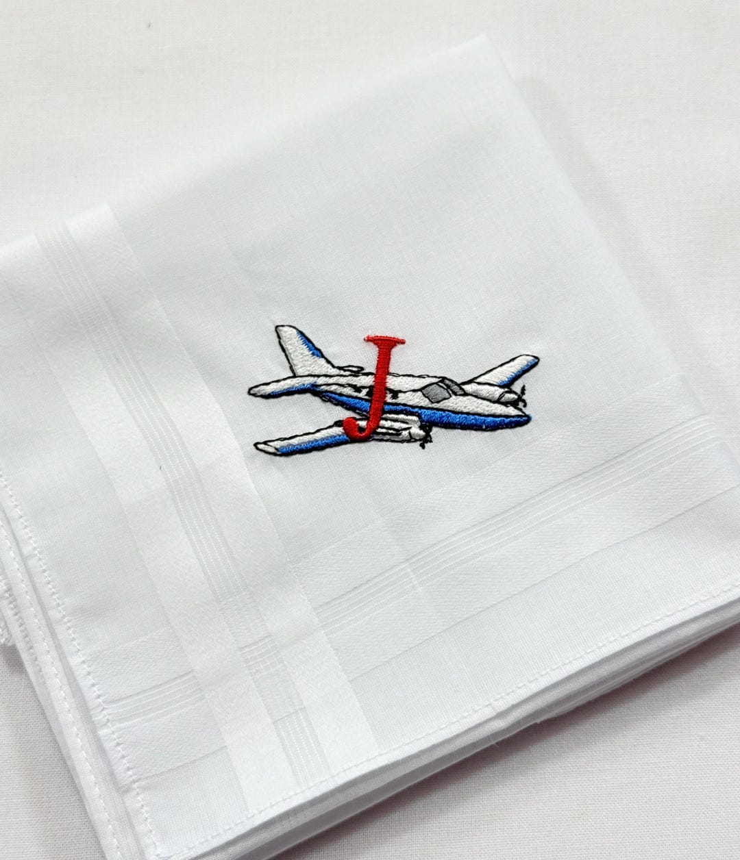 Embroidered Handkerchief: With Airplane, Personalised, Pilot Gift - Etsy