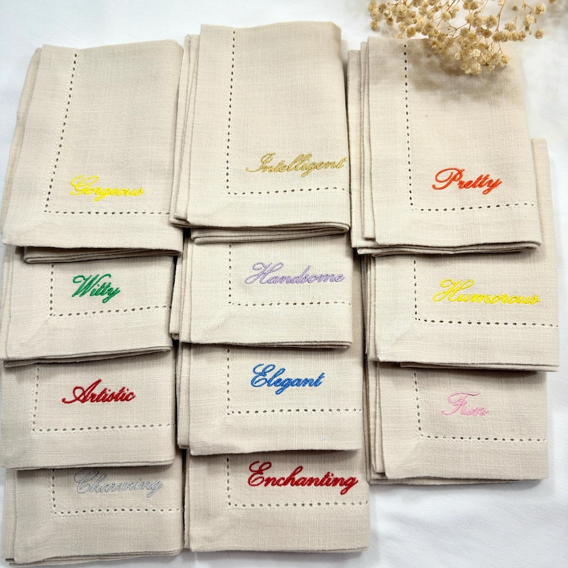 Personalized Napkins - Etsy UK