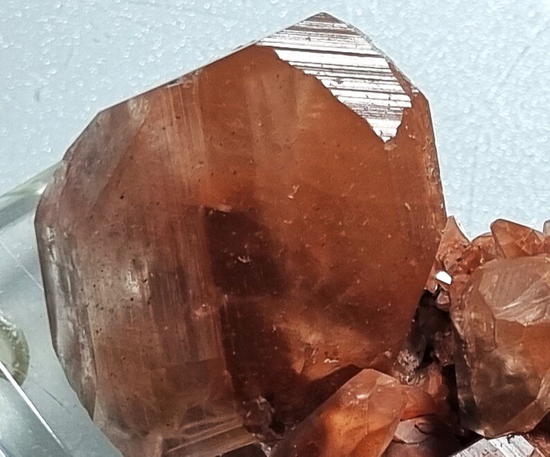 TABULAR ORANGE CALCITES D/T on Calcites on Custom Acrylic Base ...