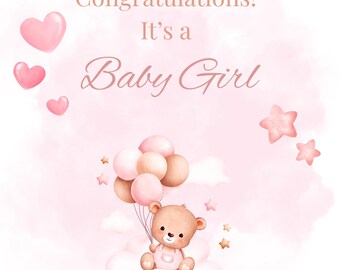 DIGITAL GREETING CARD, Digital Baby Card for Celebrating Baby Boy - Etsy