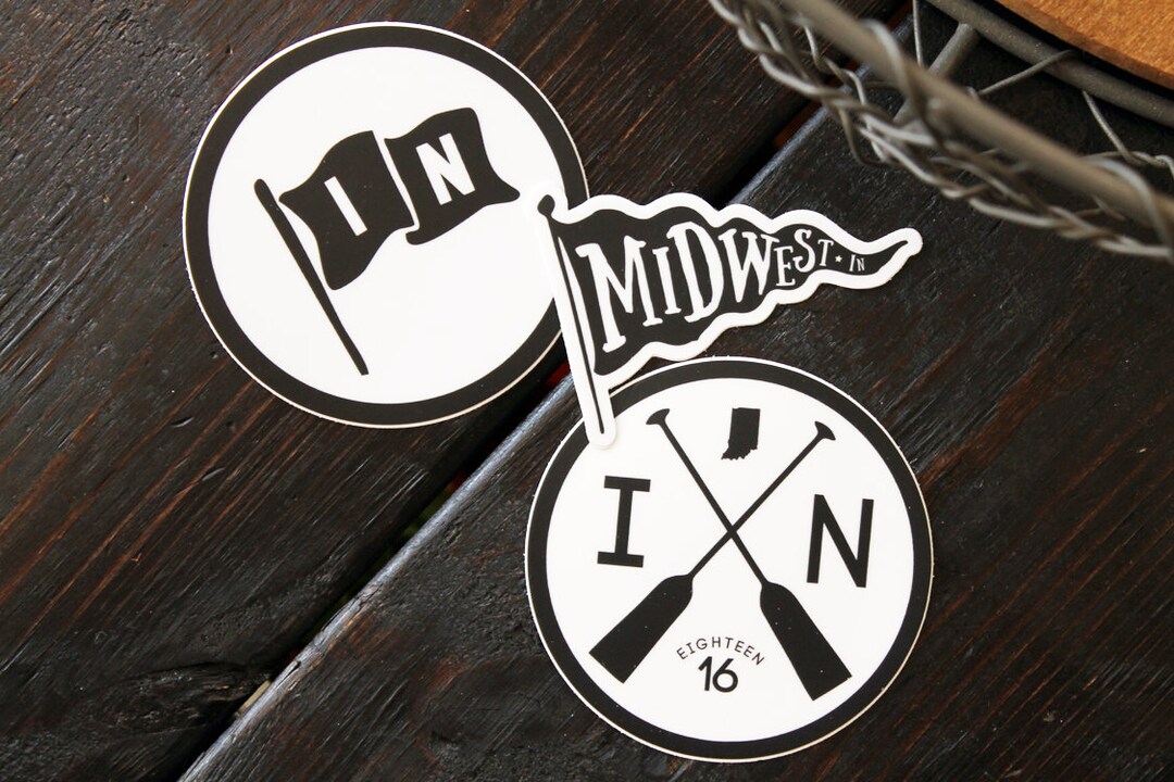 IN Midwest Sticker Pack -- Sticker 3 Pack | Stickers - Etsy