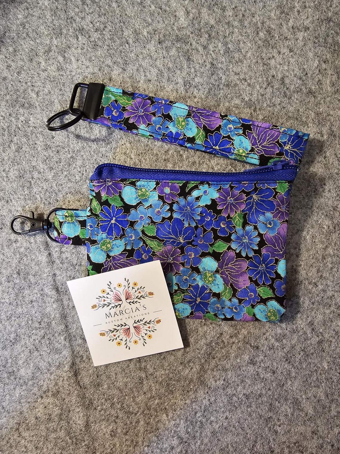 Floral Key Fob and Coin Purse - Etsy