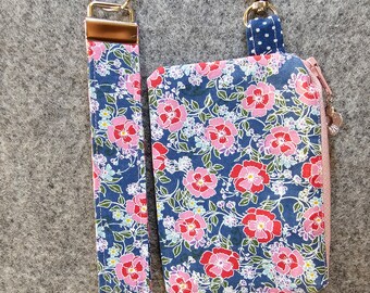 Floral Key Fob and Coin Purse - Etsy