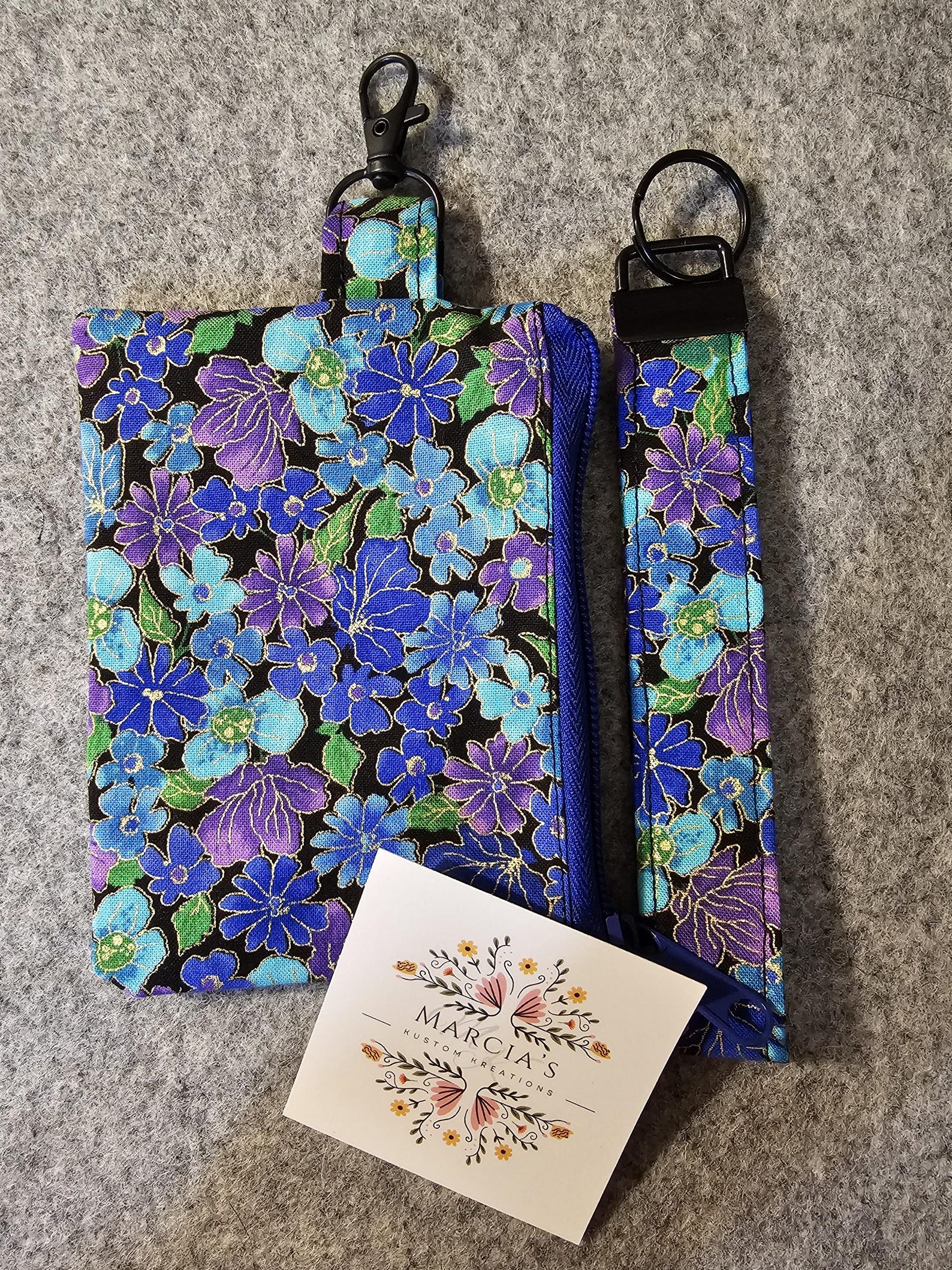Floral Key Fob and Coin Purse - Etsy