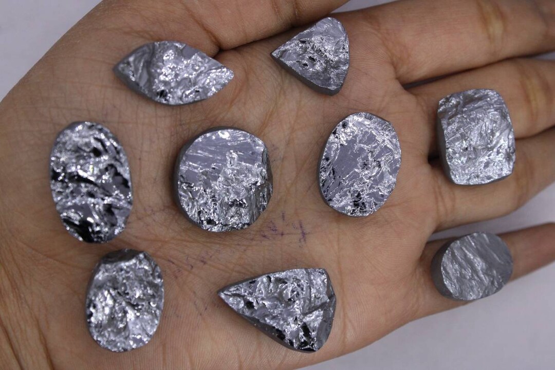 Small Silicon Druzy Mineral Cabochons: Rough Stone Gemstone Jewelry ...