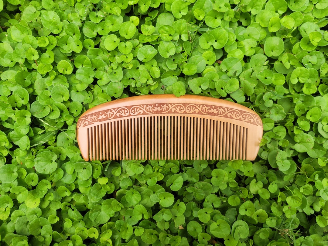 Beautiful Peach Wood Hair Comb, Celtic Comb, Celtic Brush - Etsy