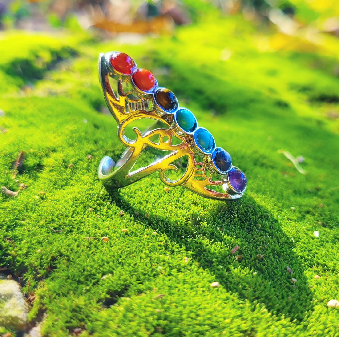 Chakra Alignment Ring, Chakra Ring, Healing Ring, Hippie Ring, Boho ...