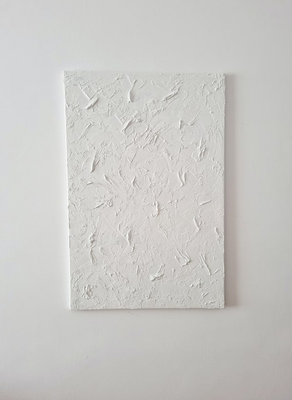 White Abstract Painting - Etsy