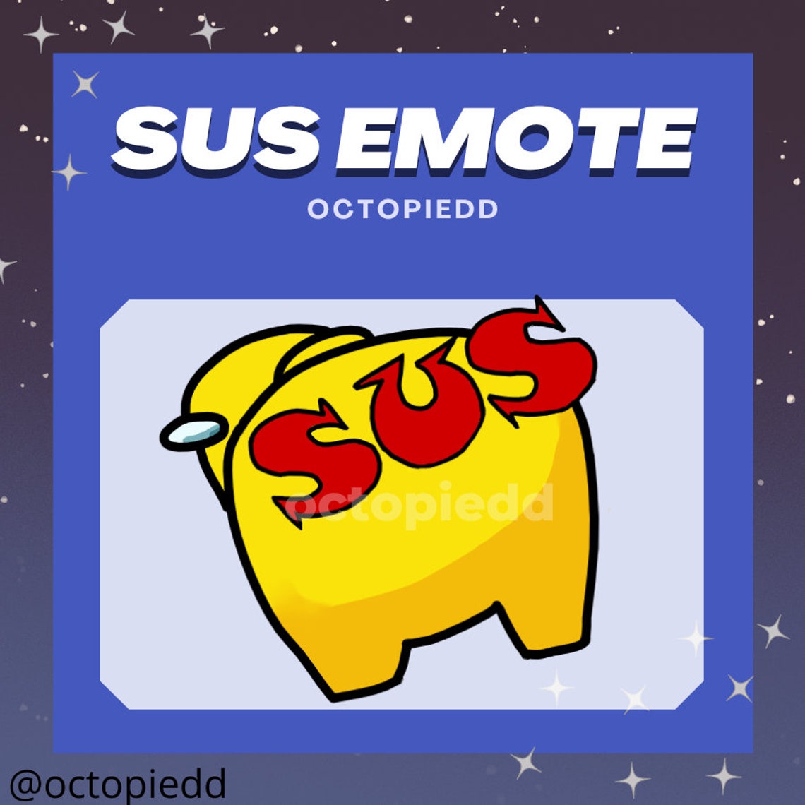 Twitch Emote | Sus | Sussy | Funny Emote | Meme | Amongus Inspired - Etsy