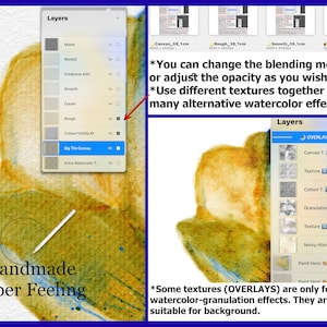 Procreate Watercolor Paper Texture Canvas, Realistic Watercolor Paper ...