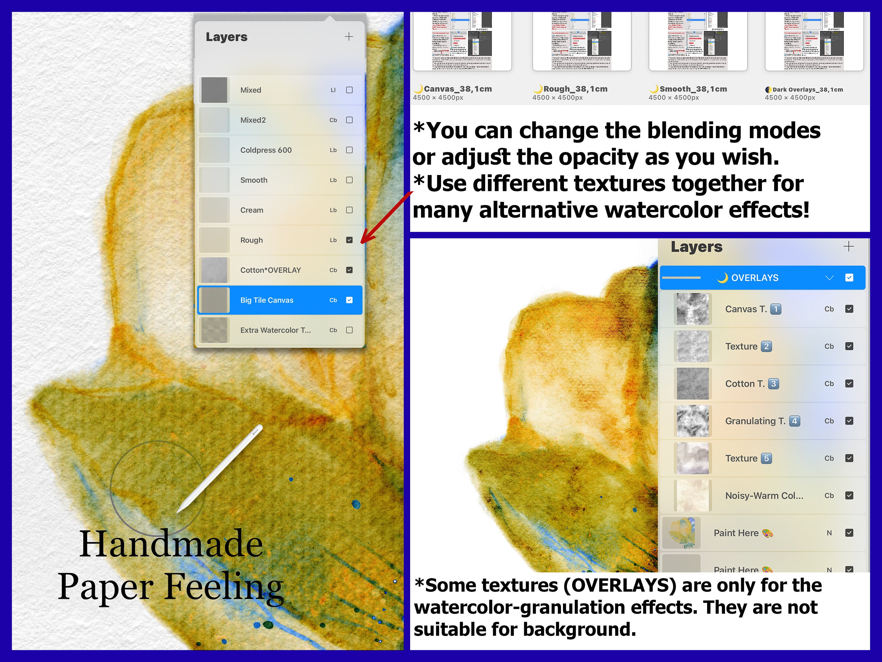 Procreate Watercolor Paper Texture Canvas, Realistic Watercolor Paper Texture Background ...
