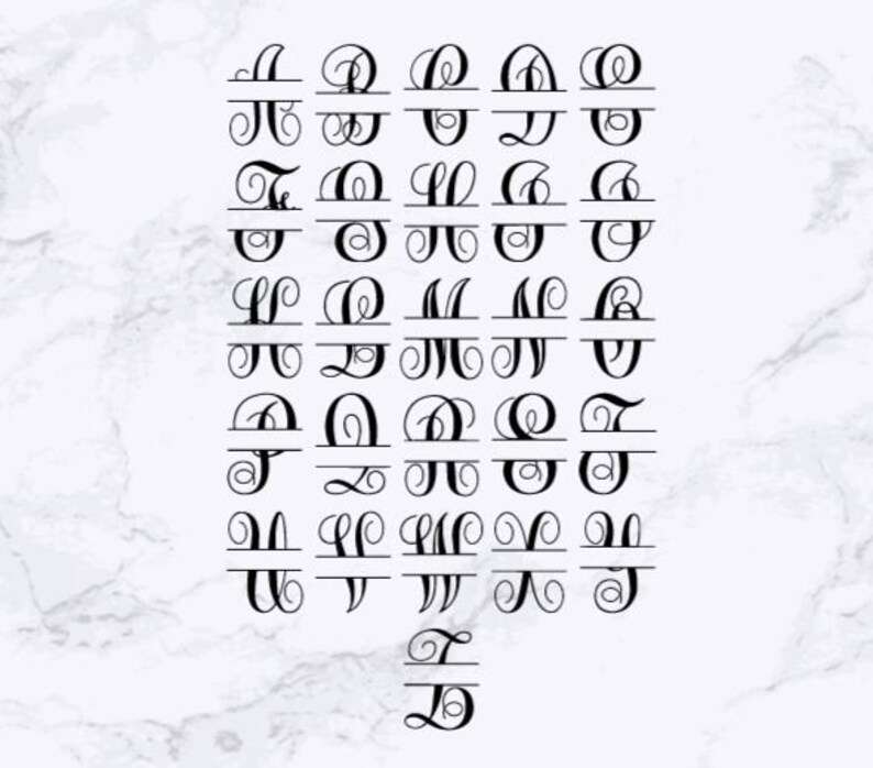 Monogram Font SVG, PNG, DXF, Eps - Etsy