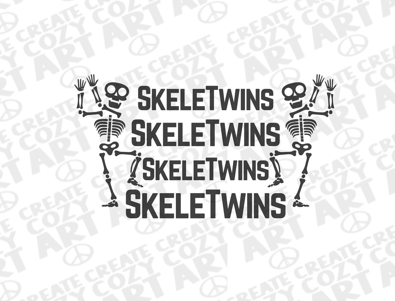 Halloween Digital Files, Skeleton Twins, Digital Files, Skeletwins ...