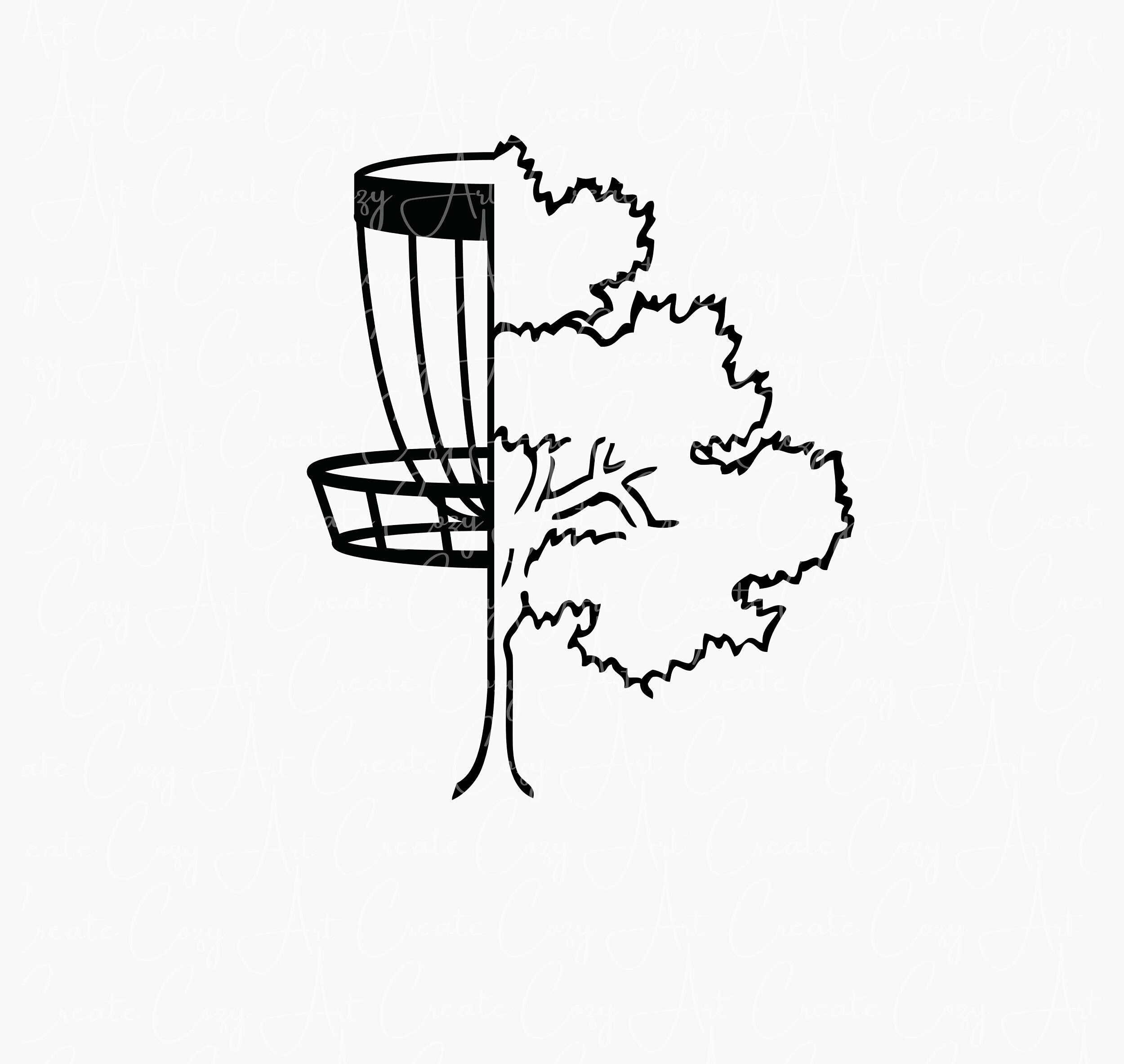 Disc Golf Svg, Sports Digital Files, Disc Golf Trees, Sports Svg, Disc ...
