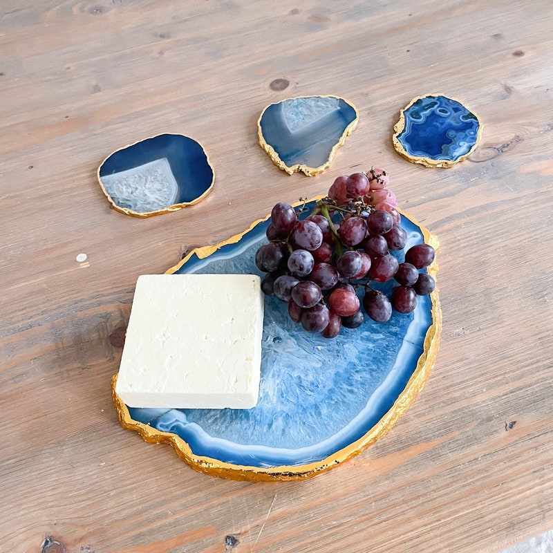 Blue Agate Platter - Etsy