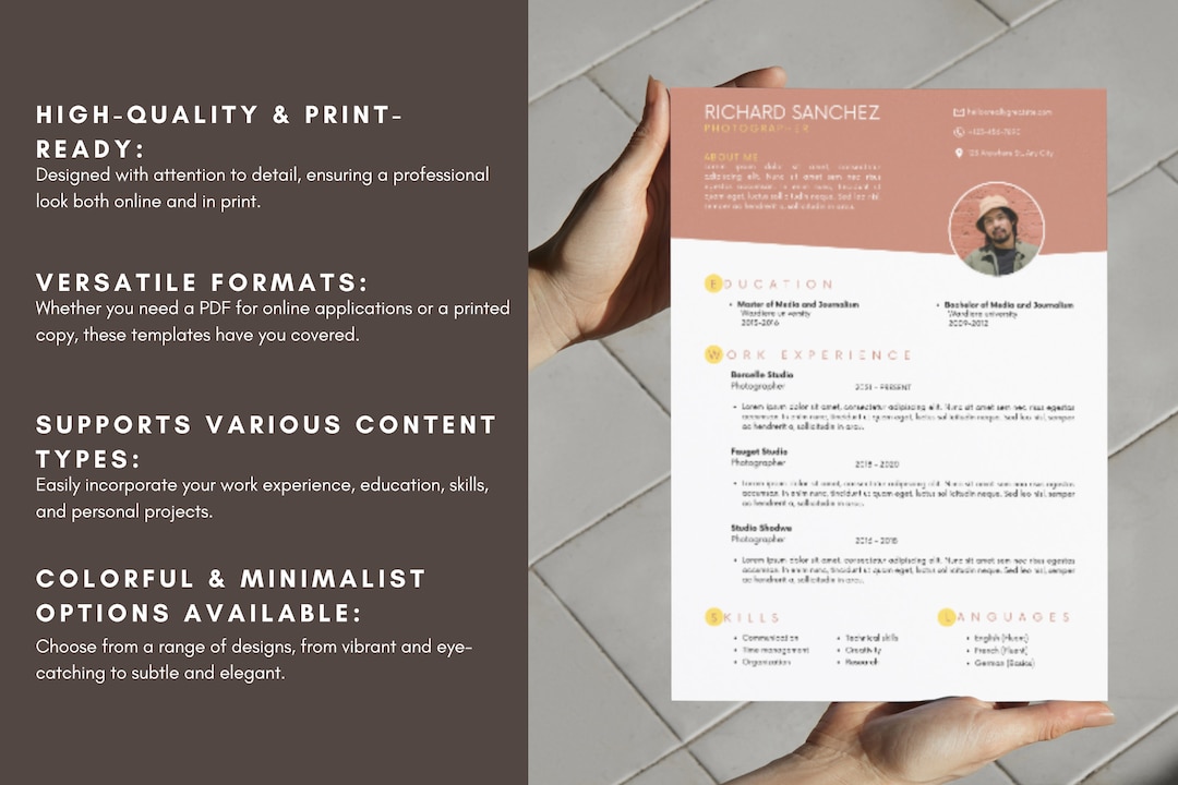 Beige and White Modern Resume Template | Editable in Canva ...