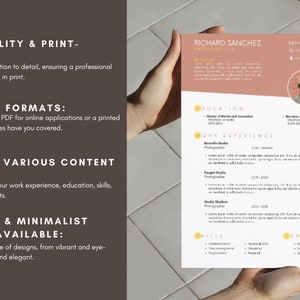 Beige and White Modern Resume Template | Editable in Canva ...