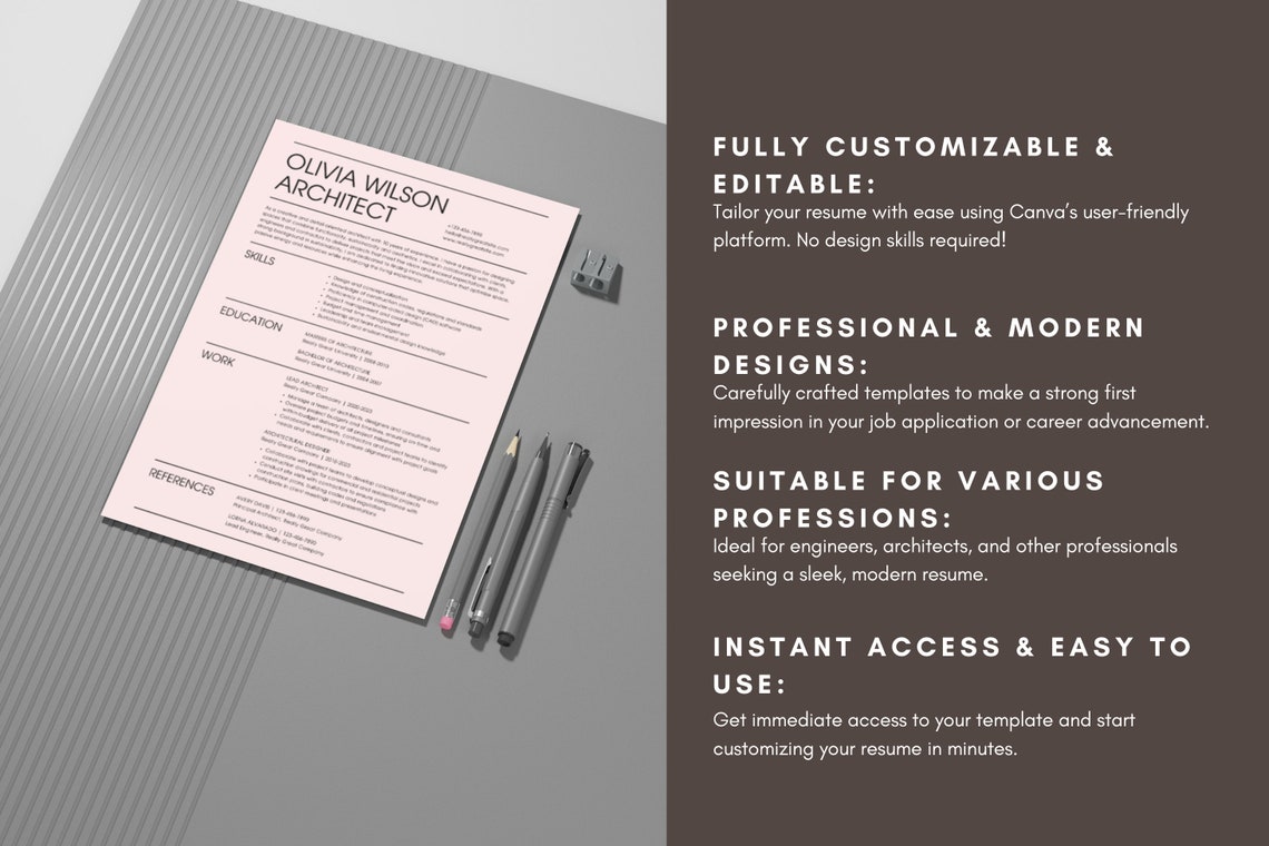Architect Your Future: Modern Typography Yellow & Black Resume Template ...