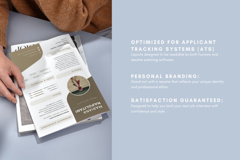 Modern Professional Resume Template - Editable Business CV Design for ...